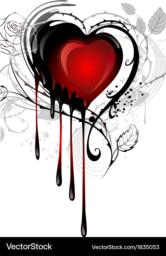 Heart drawn with paint Royalty Free Vector Image
