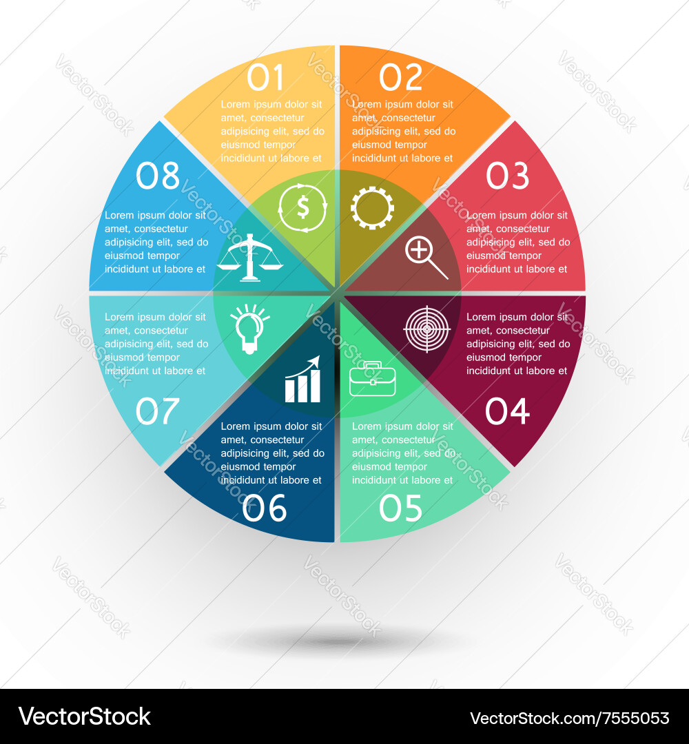 Presentation business circle Royalty Free Vector Image