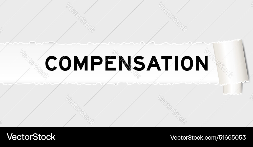 Ripped gray paper background that have word Vector Image