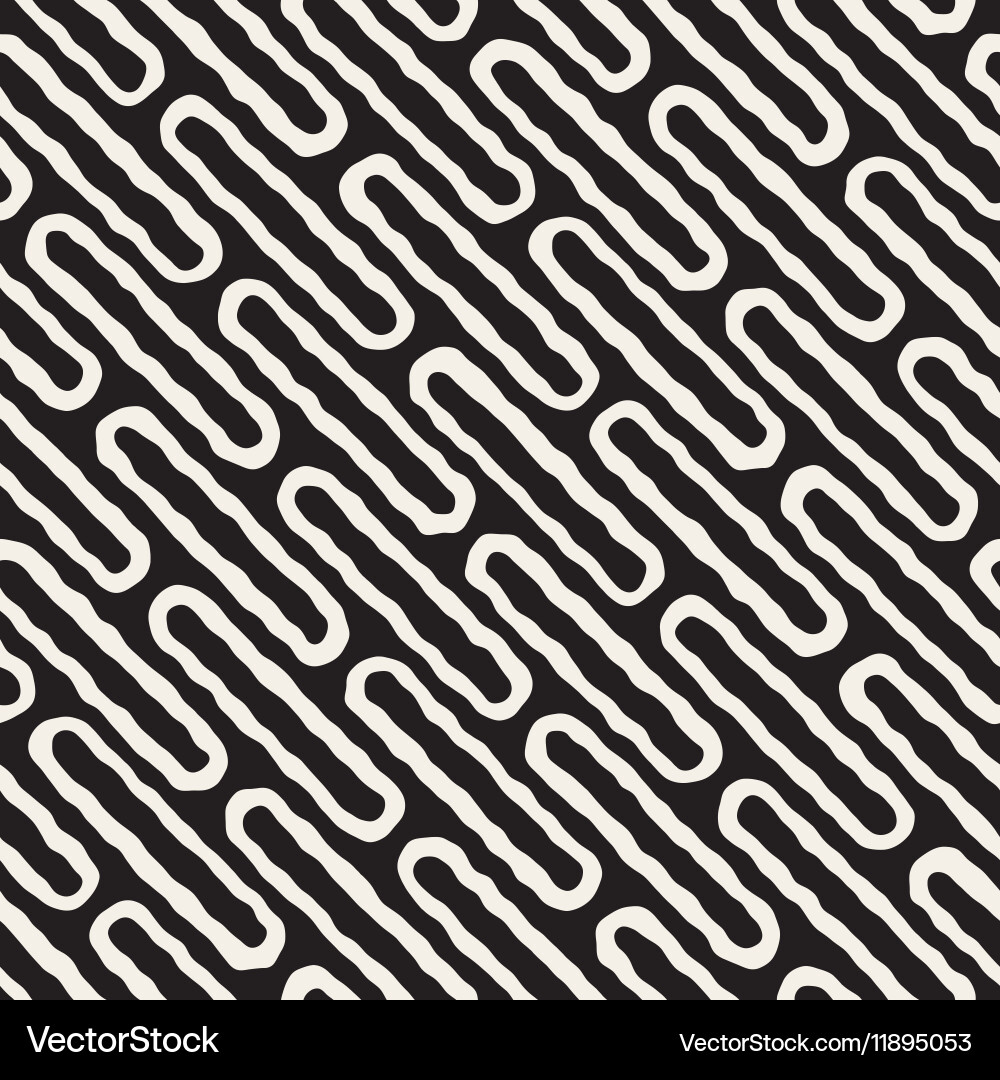 Seamless black and white jumble lines Royalty Free Vector