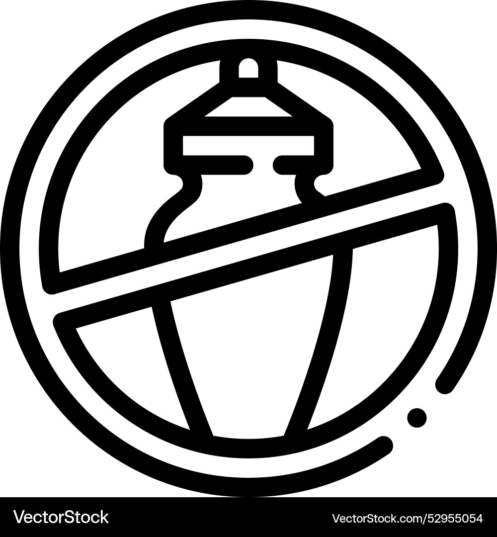 Cremation icon thin linear style design isolated Vector Image