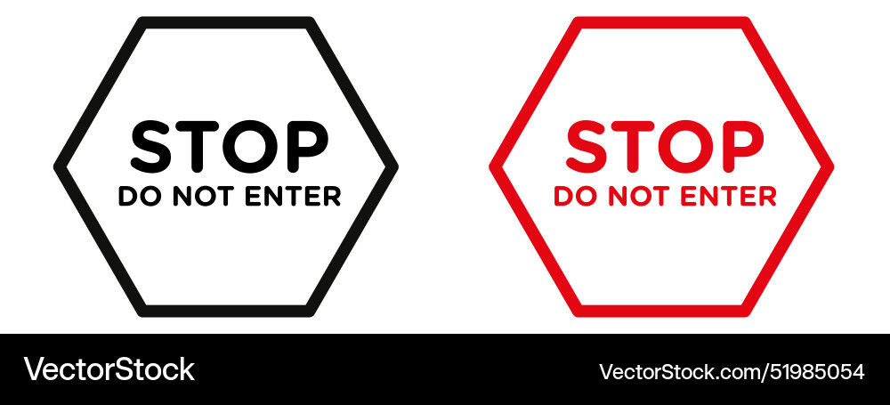 Do not enter sign for restricted access safety Vector Image