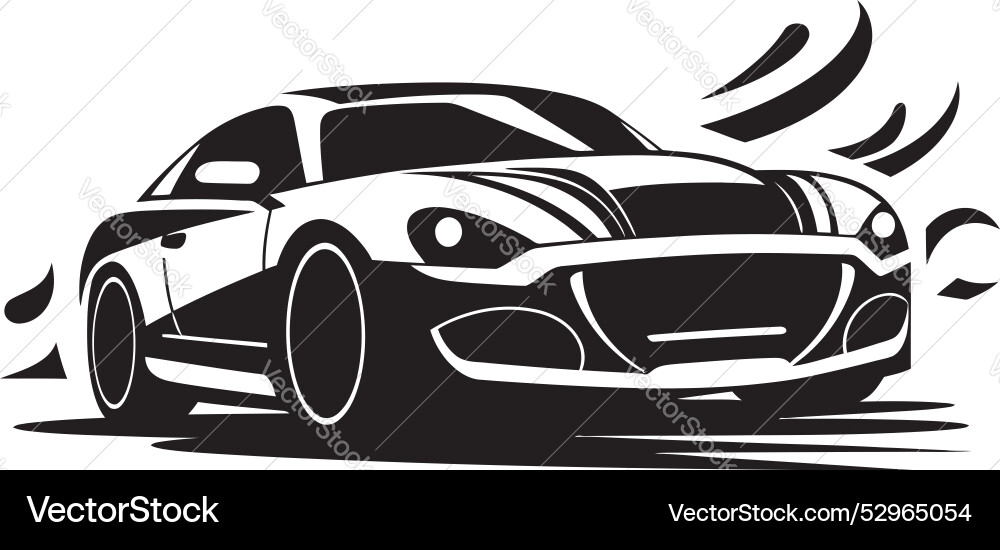 Futuristic racing emblem modern car logo Vector Image