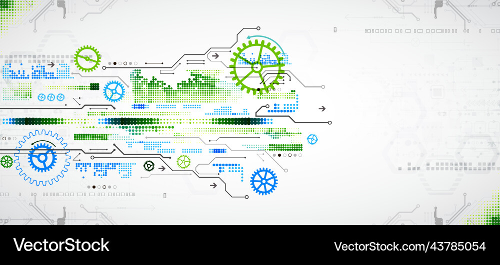 Modern futuristic engineering science technology Vector Image