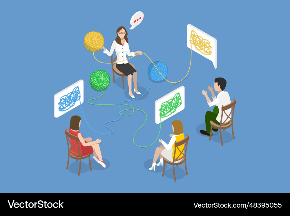 3d isometric flat conceptual Royalty Free Vector Image