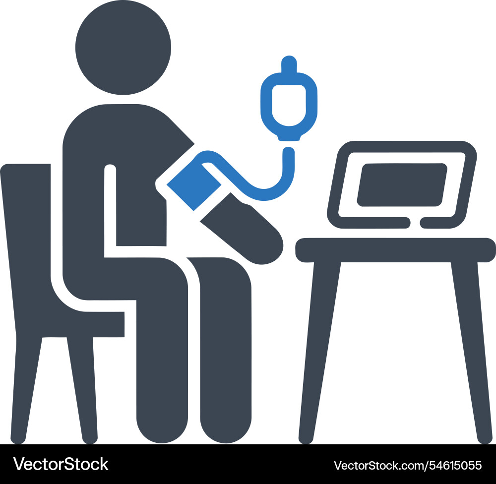 Blood pressure check icon Royalty Free Vector Image