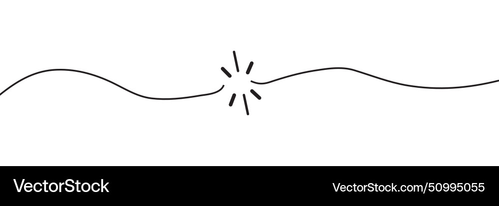 Cable wire line break icon simple graphic Vector Image