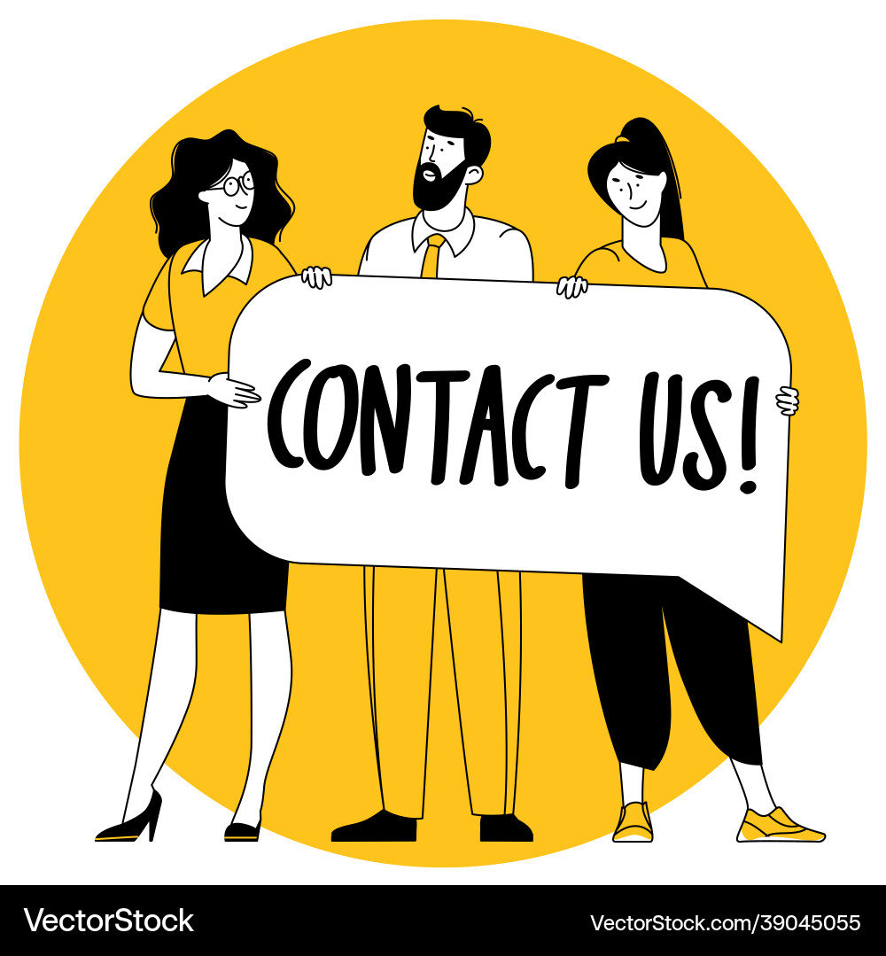 Contact us concept Royalty Free Vector Image - VectorStock