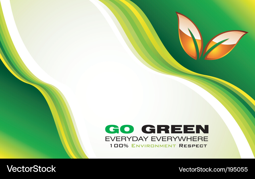 Eco Card Template - Green Environment Royalty Free Vector