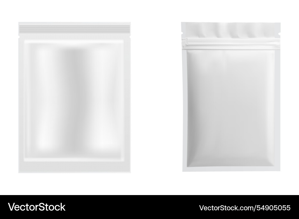 Facial mask foil packaging mockup cosmetic Vector Image