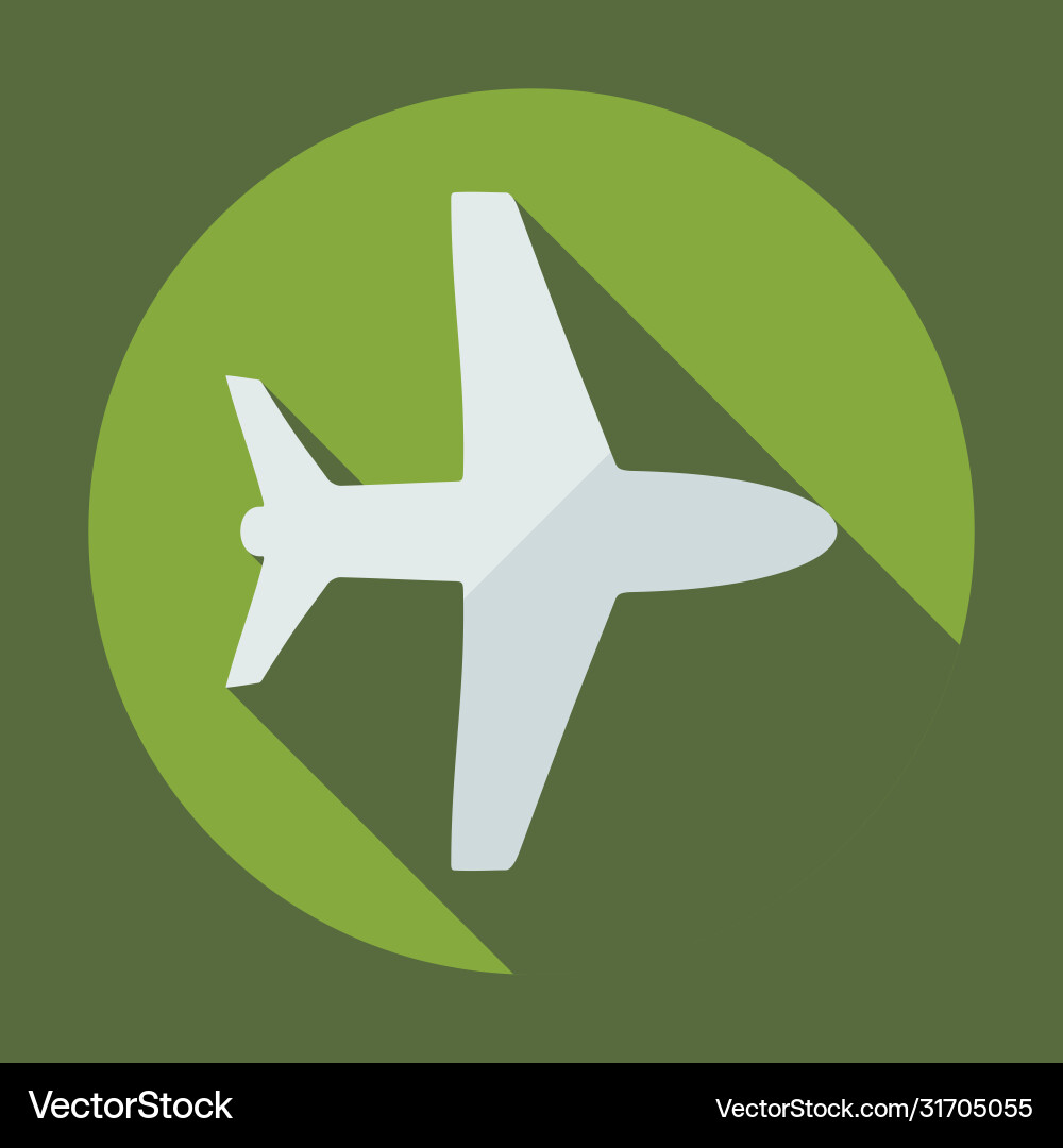 Flat modern design with shadow icon plane Vector Image