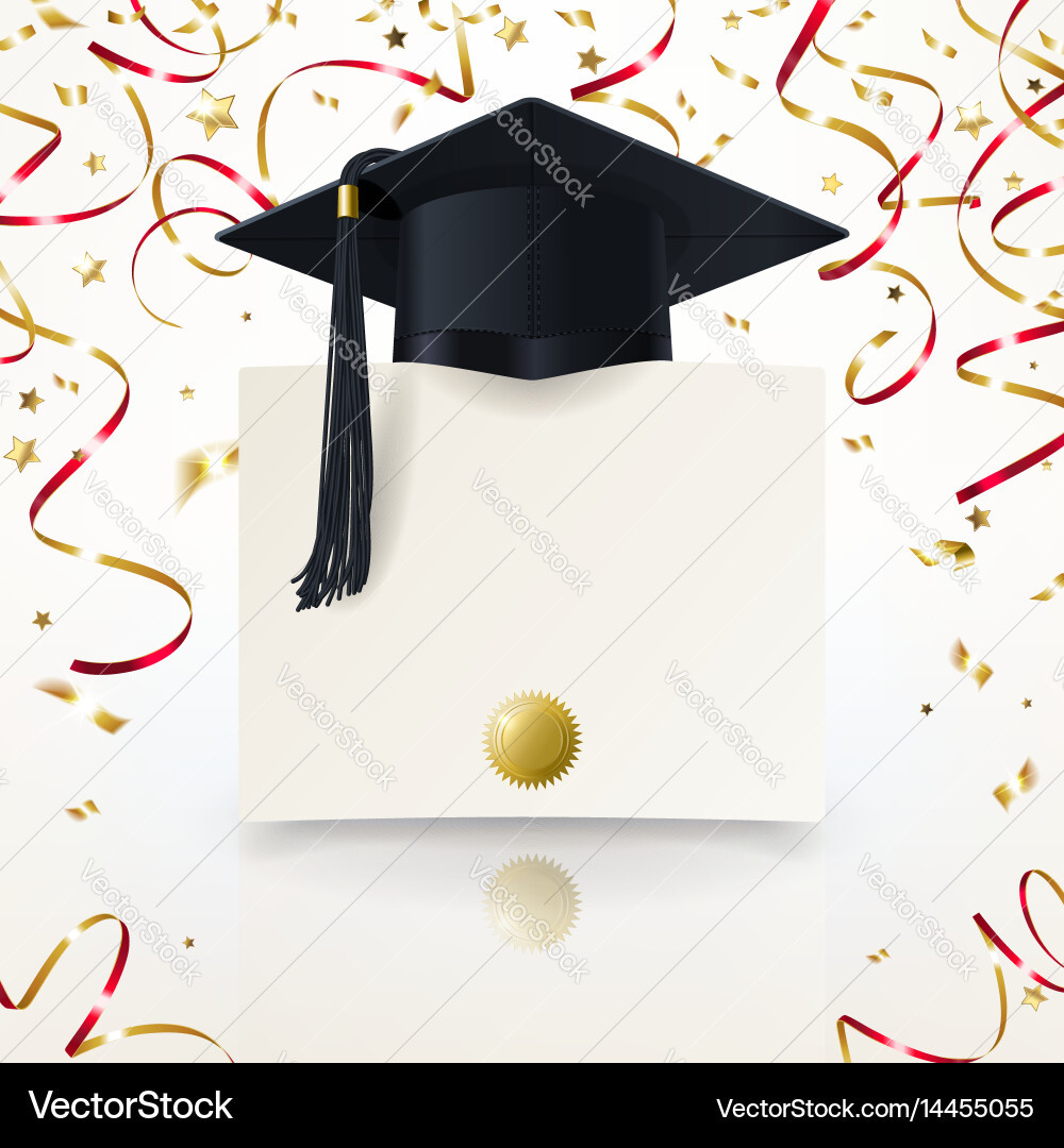 Graduation Celebration Background Royalty Free Vector Image