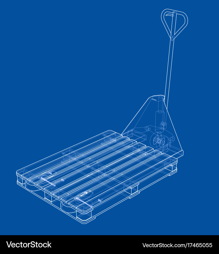 Hand pallet truck Royalty Free Vector Image - VectorStock