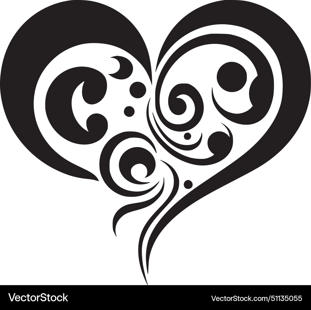 Heart - minimalist and simple silhouette Vector Image