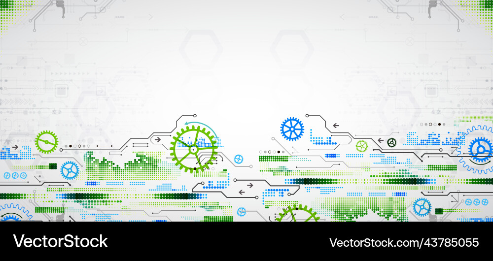 Modern futuristic engineering science technology Vector Image