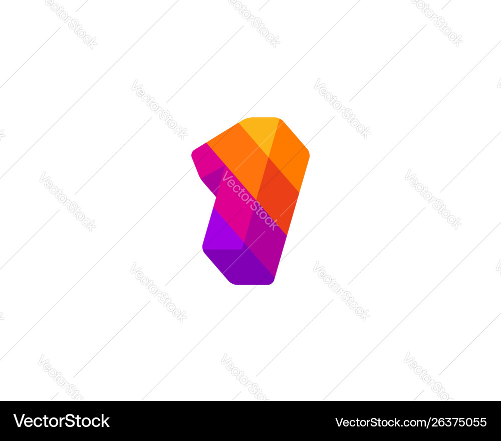 Number 1 logo icon design template elements Vector Image