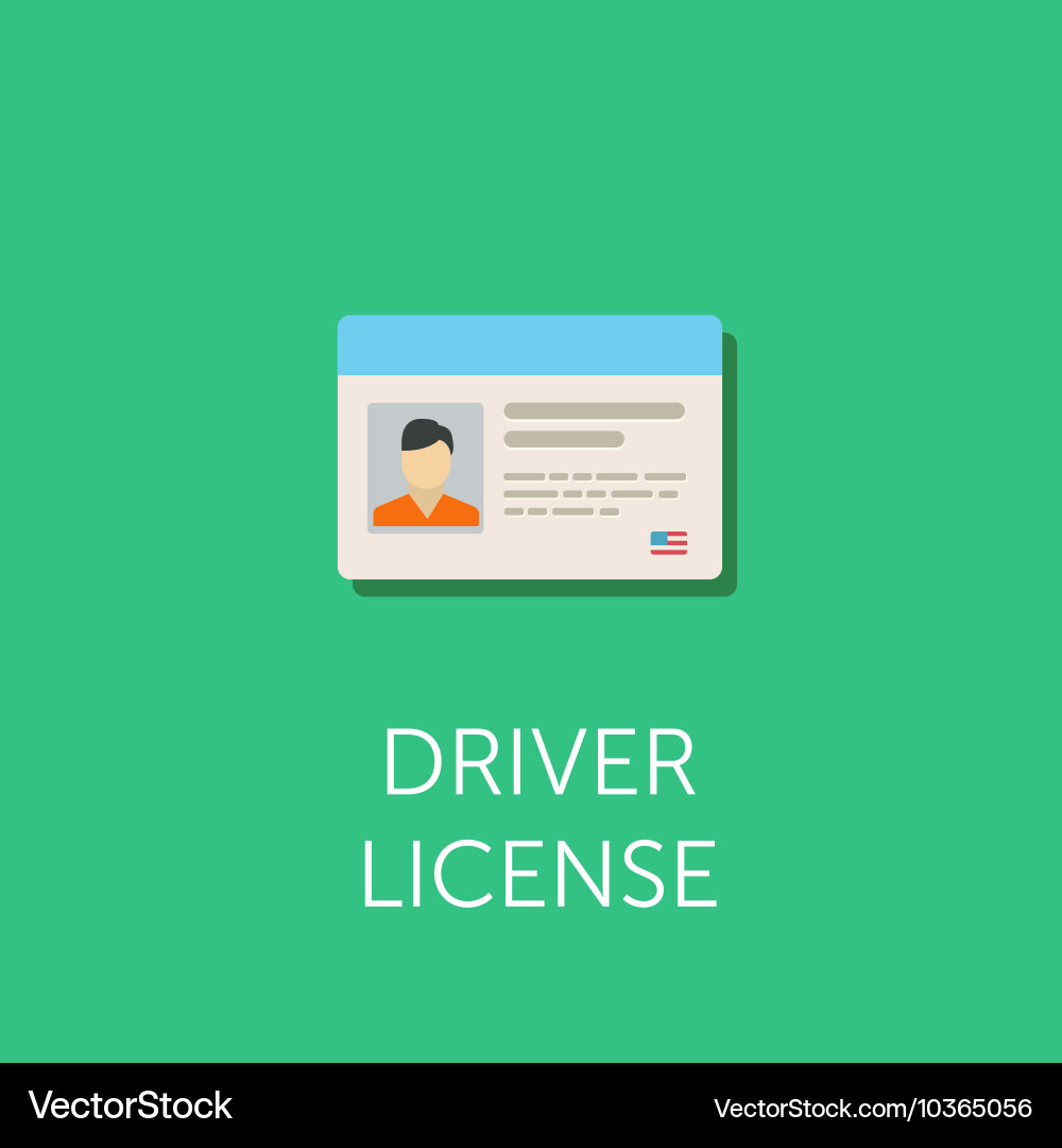 Driver's License Card Royalty Free Vector Image