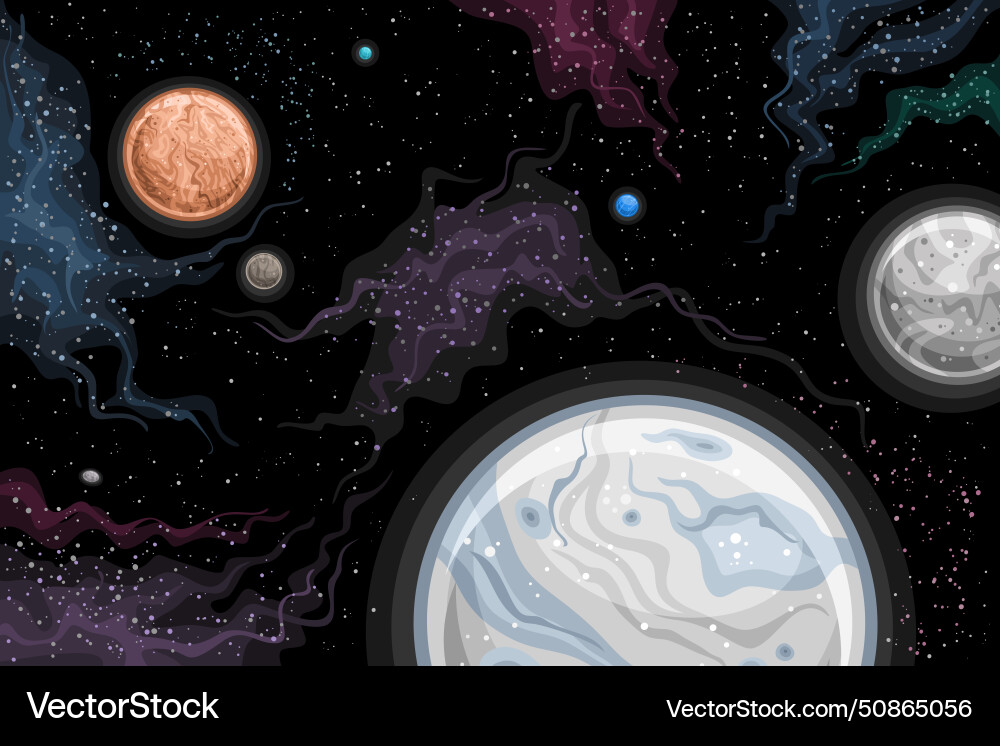 Fantasy space chart Royalty Free Vector Image - VectorStock