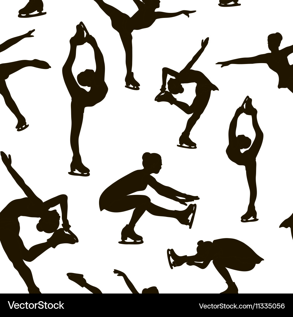 Figure skating set pattern Royalty Free Vector Image