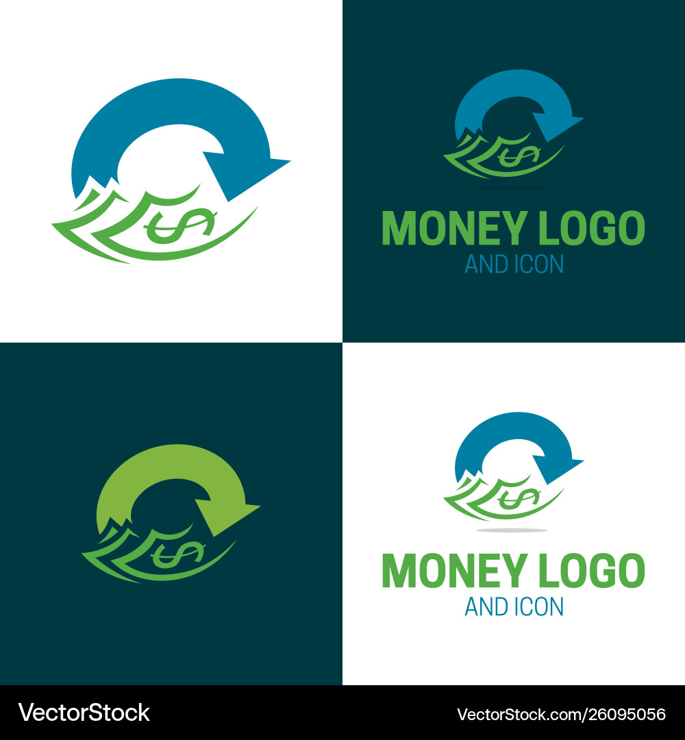 Money logo icon Royalty Free Vector Image - VectorStock