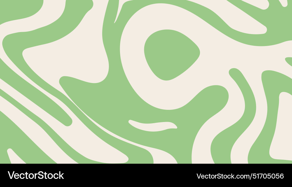 Simple trippy background with green wavy lines Vector Image