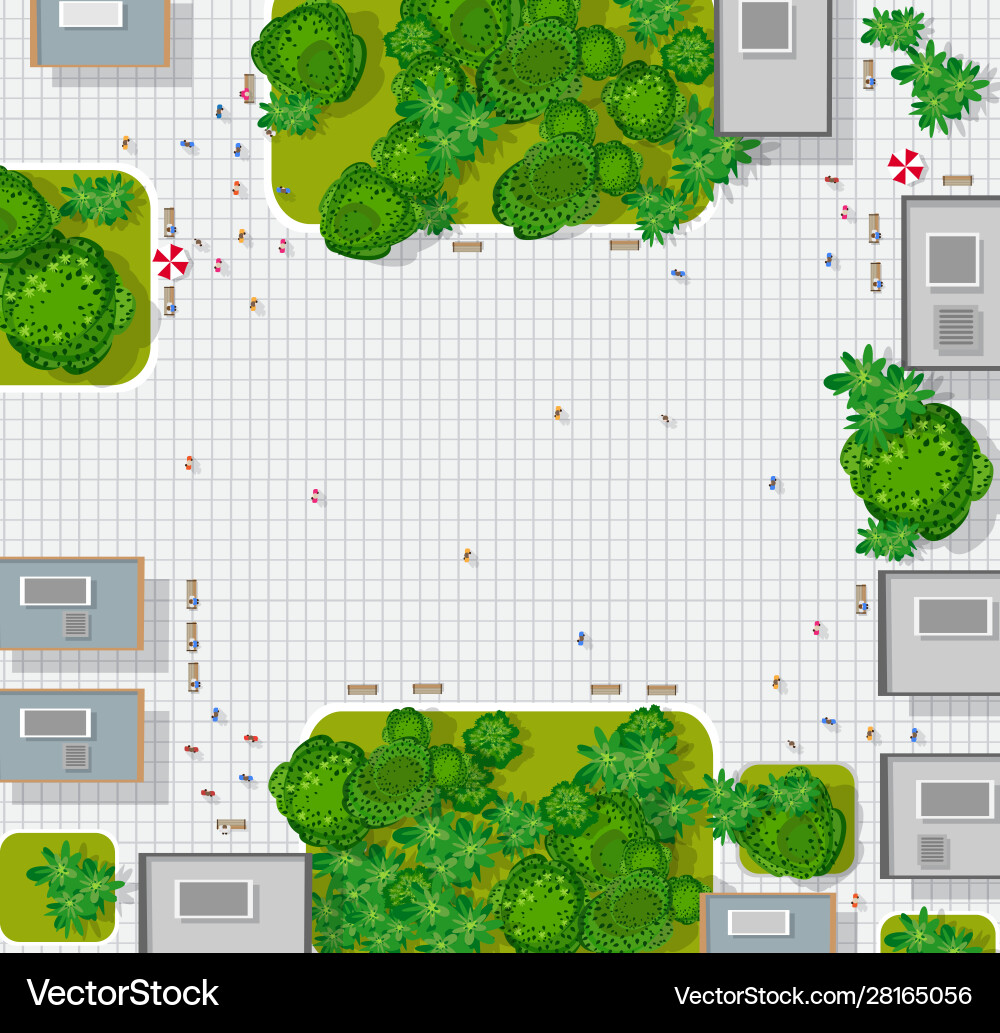 Top view city background town map Royalty Free Vector Image