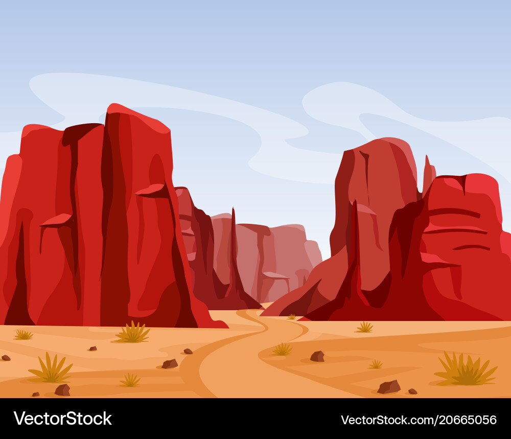 Wild west texas desert Royalty Free Vector Image