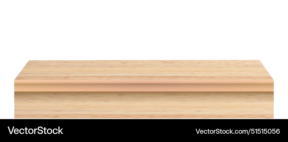 Wood table perspective view kitchen top made Vector Image