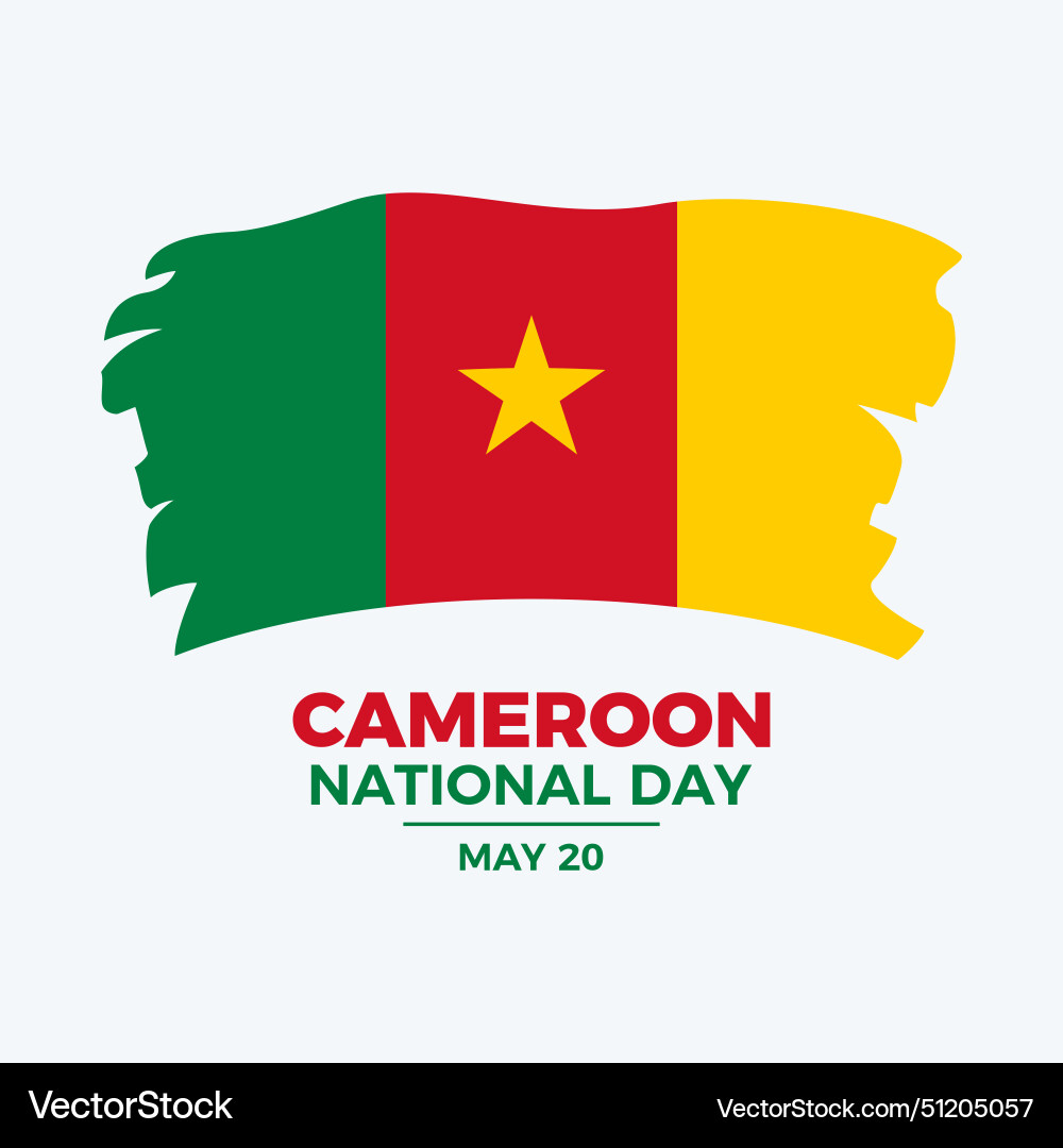 Cameroon national day poster Royalty Free Vector Image