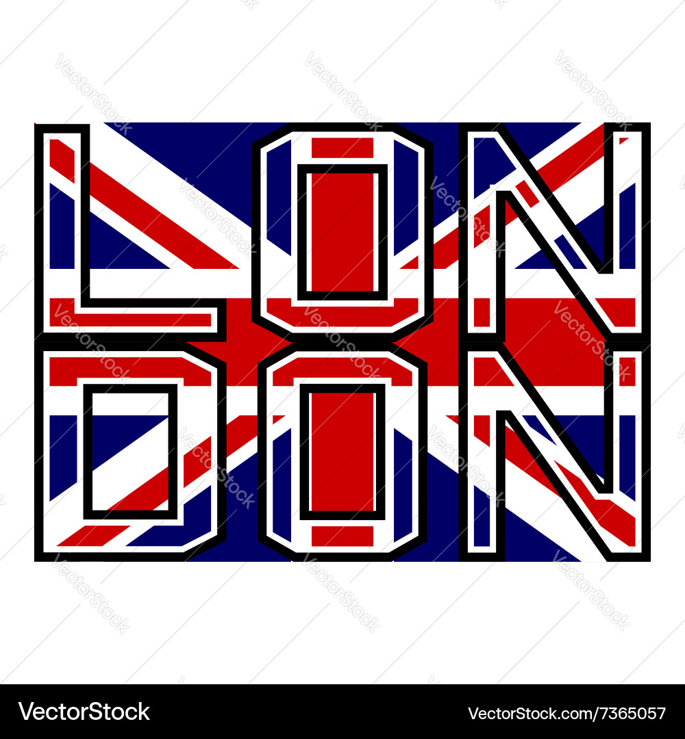 London flag color Royalty Free Vector Image - VectorStock