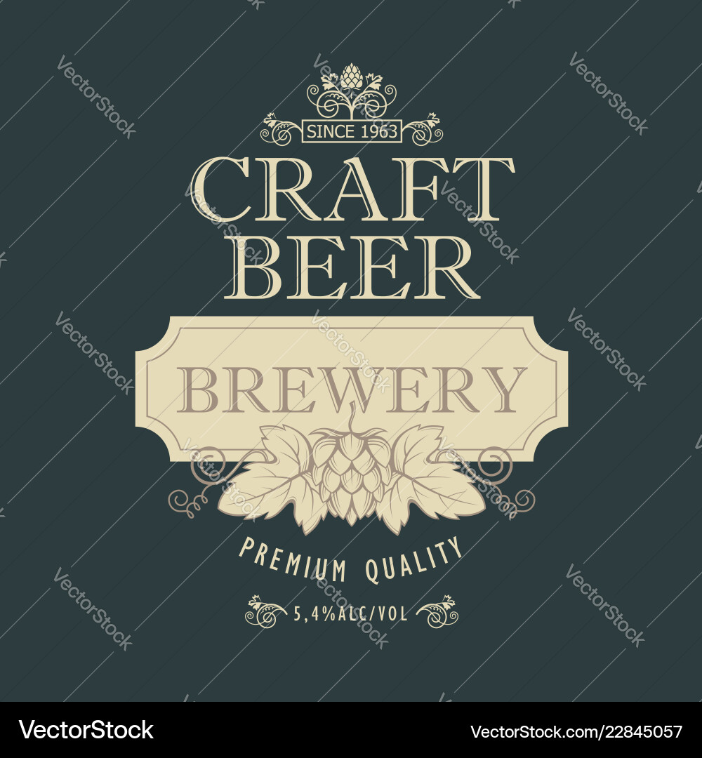 Retro Beer Label Royalty Free Vector Image - VectorStock