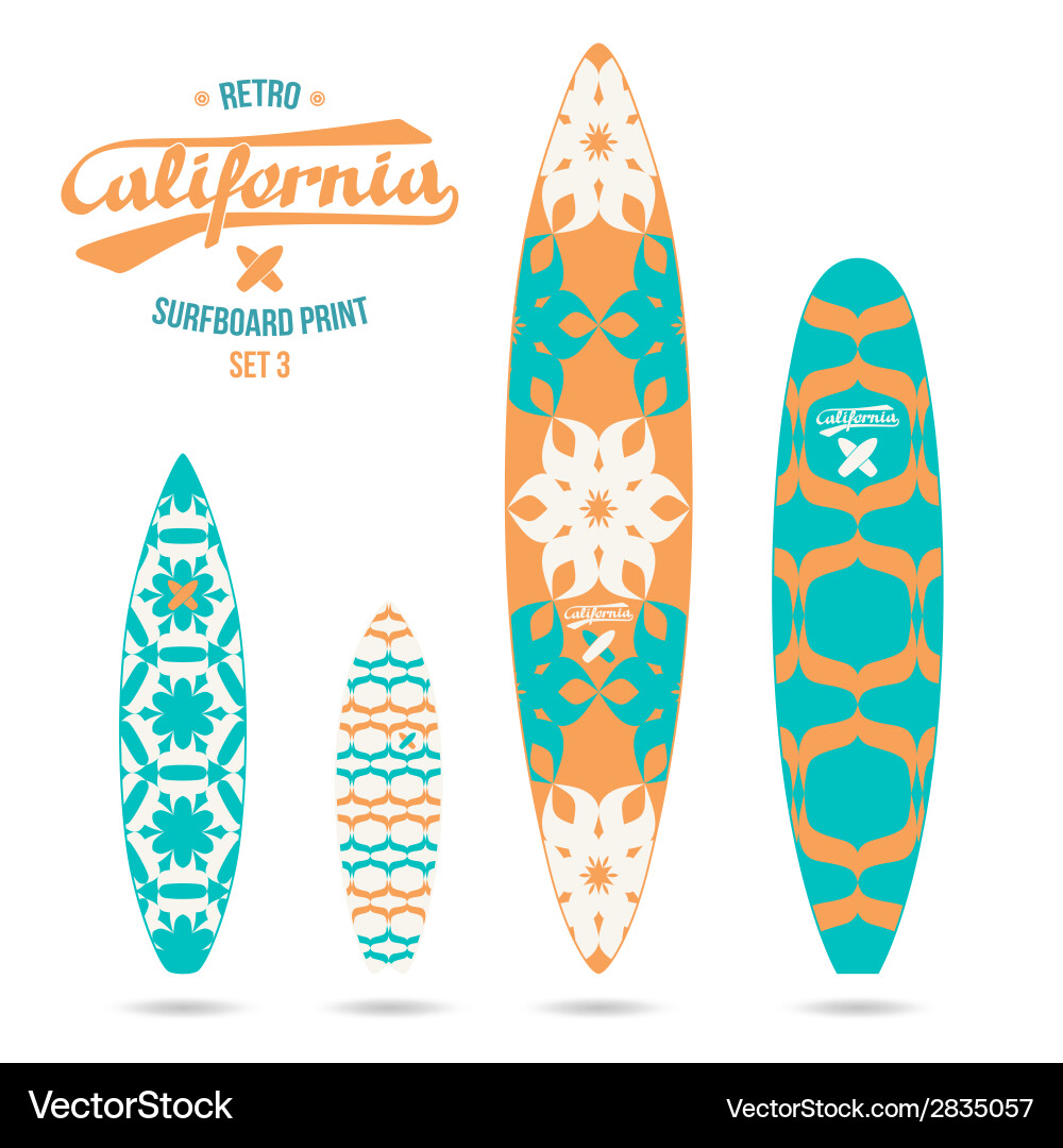 Surfboard Prints - Retro & Vintage Royalty Free Vector
