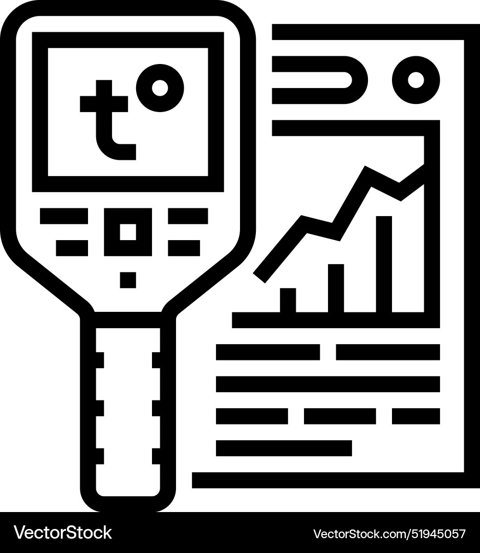 Thermal audit energy line icon Royalty Free Vector Image