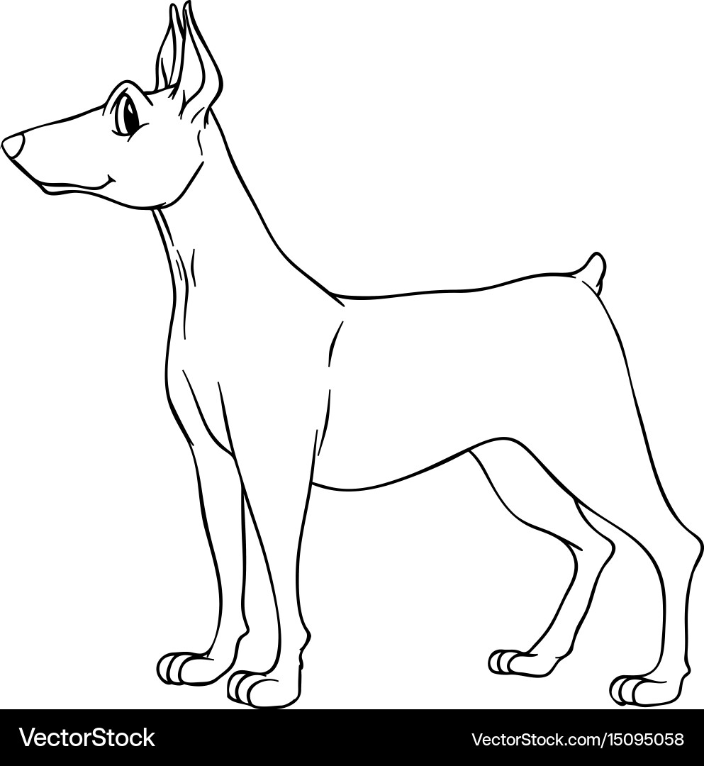Animal outline for dog Royalty Free Vector Image