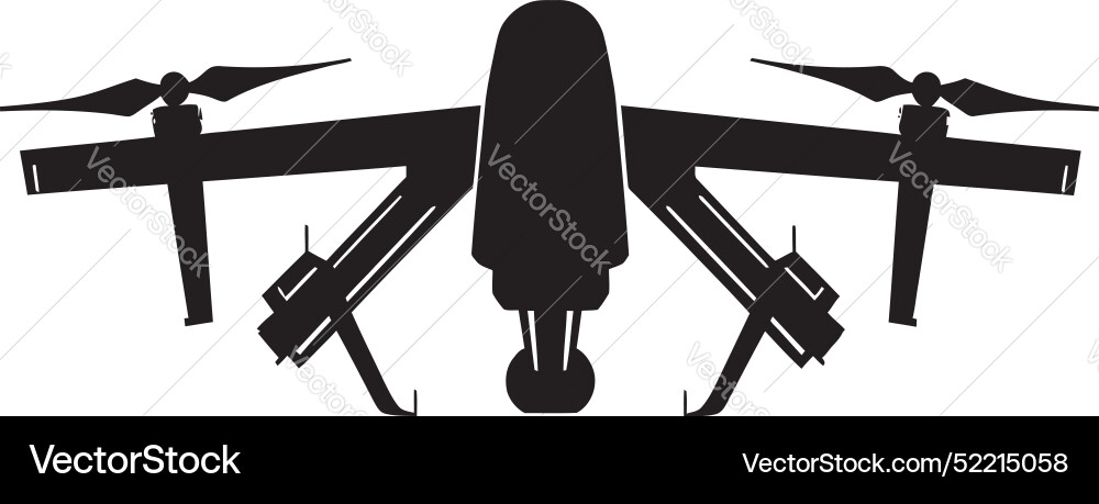 Combat guardian black armed quadcopter design Vector Image