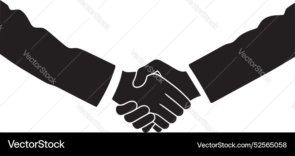 Concordance harmony handshake graphic element Vector Image