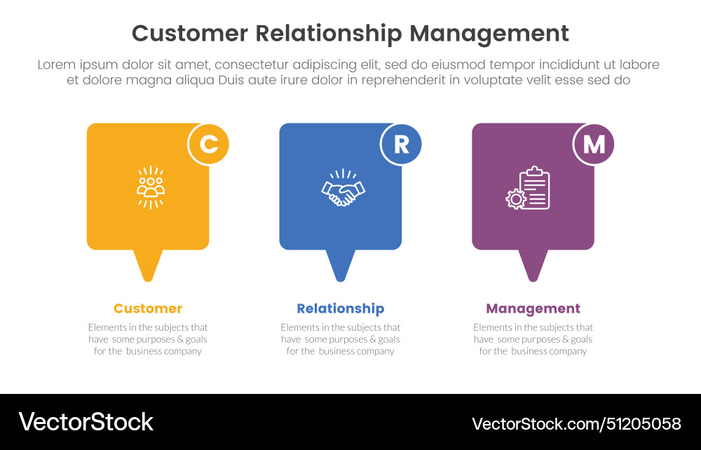Crm customer relationship management infographic Vector Image