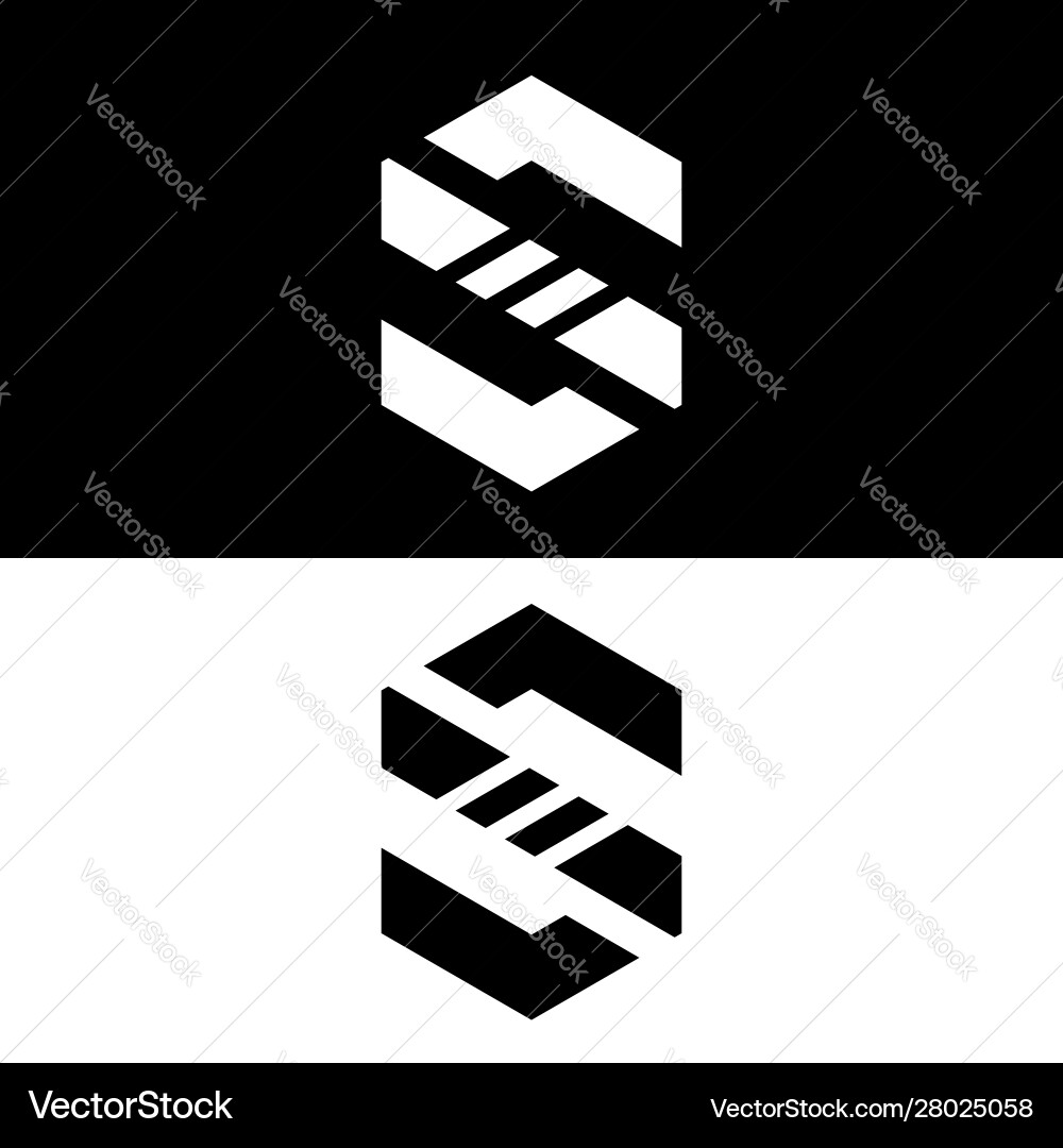 Modern S Letter Logo Royalty Free Vector Image