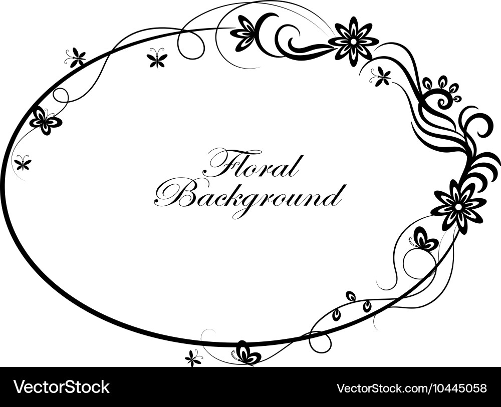 Simple Oval Frame Vector