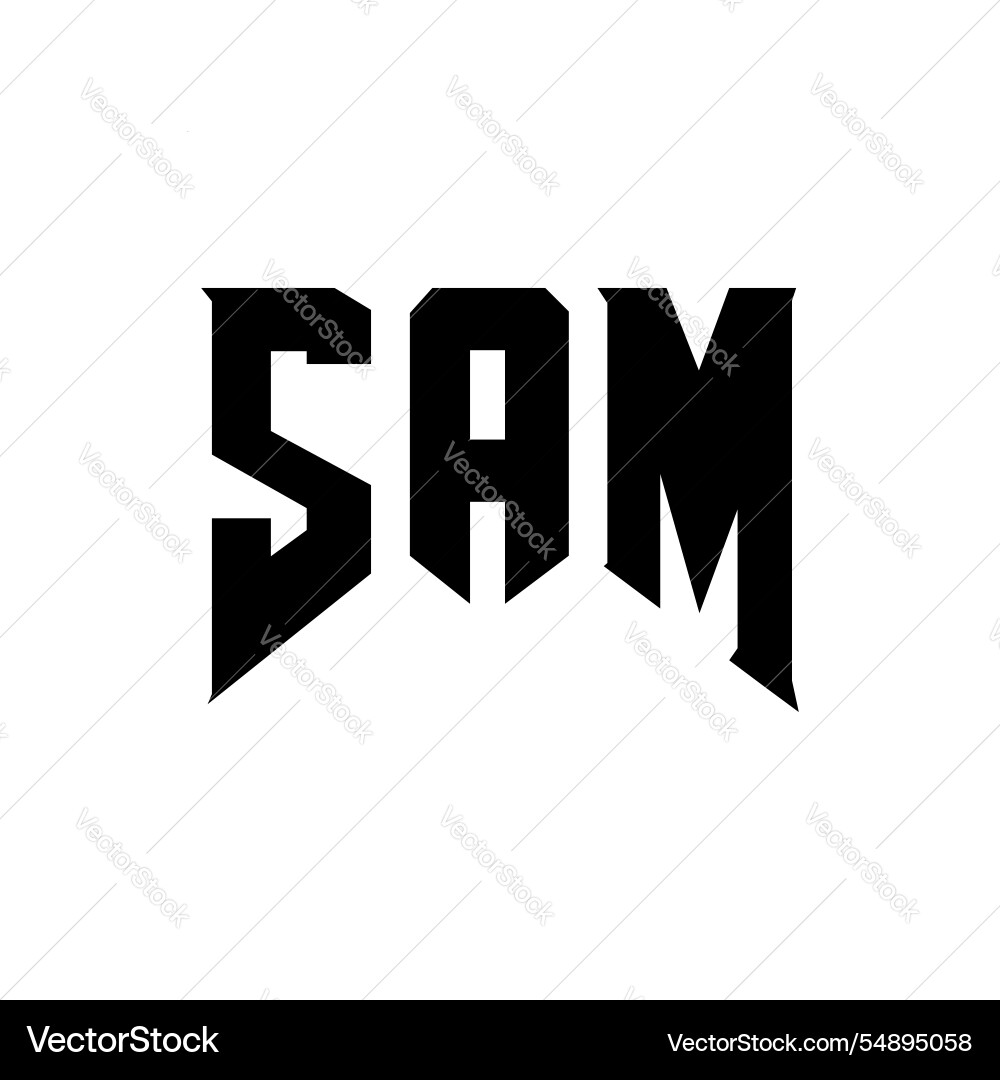 Sam letter logo design for technology company – Royalty-Free Vector ...
