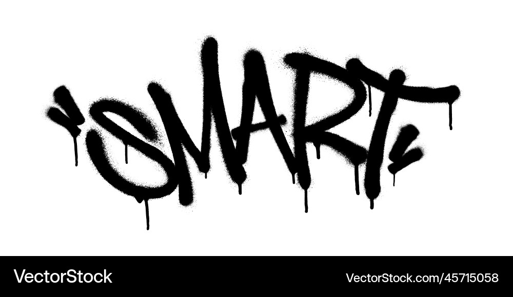Smart Graffiti Art with Overspray Royalty Free Vector Image