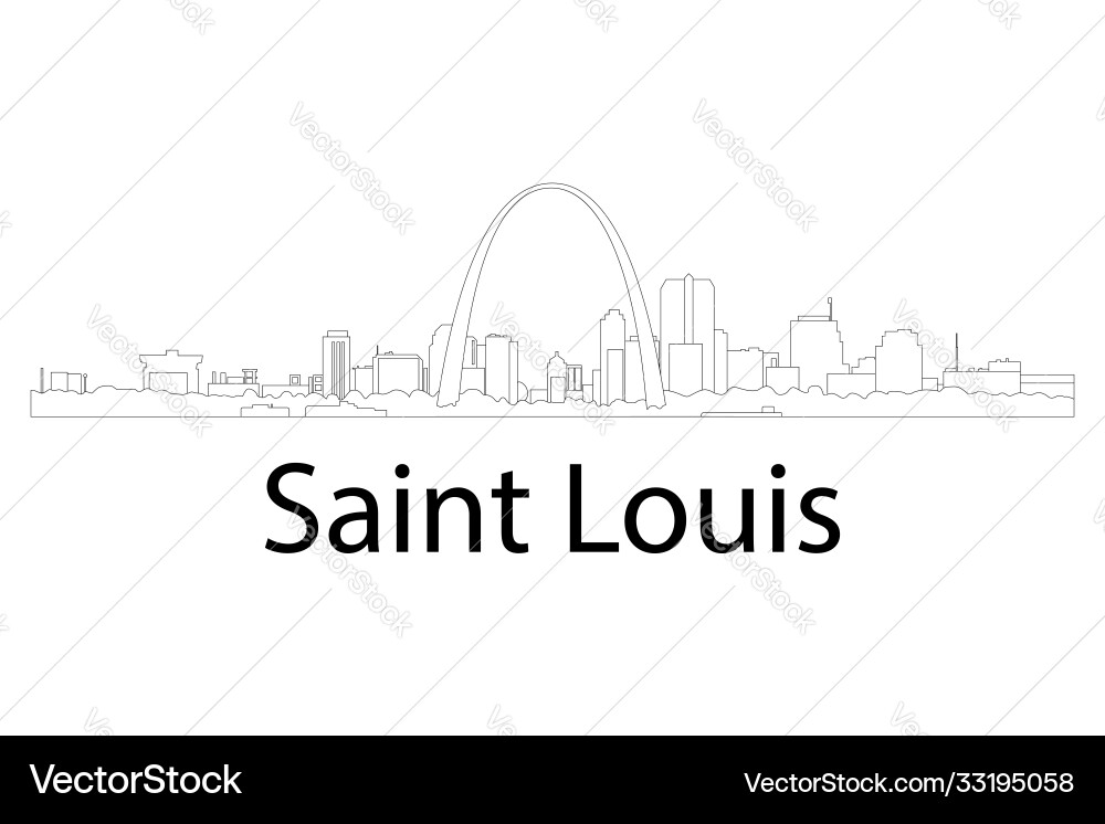 St. Louis Skyline Royalty Free Vector Image - VectorStock