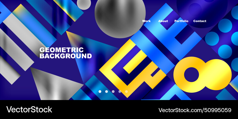 A blue and yellow geometric background Royalty Free Vector