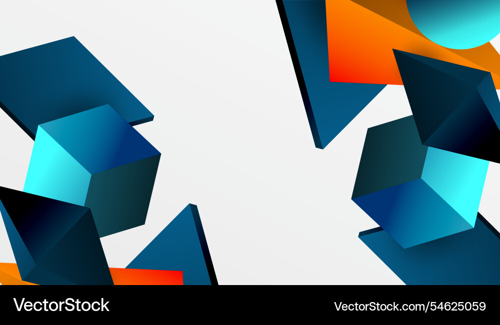 Abstract design showcasing isometric cubes Vector Image