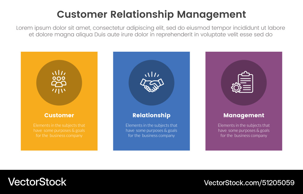 Crm customer relationship management infographic Vector Image