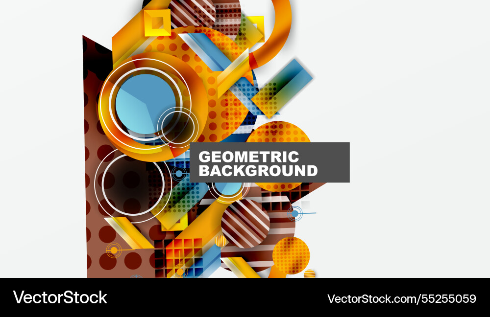 Dynamic complex geometric abstract background Vector Image