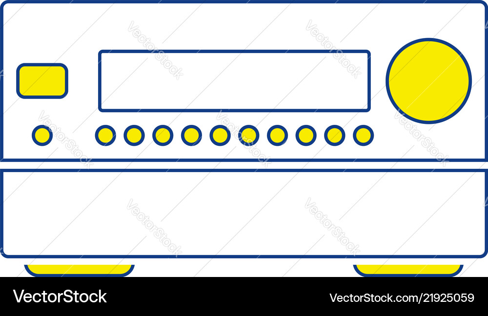 Home theater receiver icon Royalty Free Vector Image