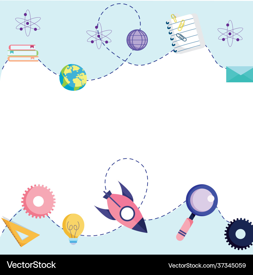 School Learning Background Royalty Free Vector Image