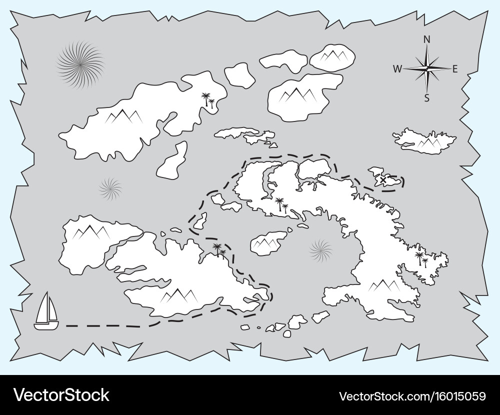 Treasure map Royalty Free Vector Image - VectorStock