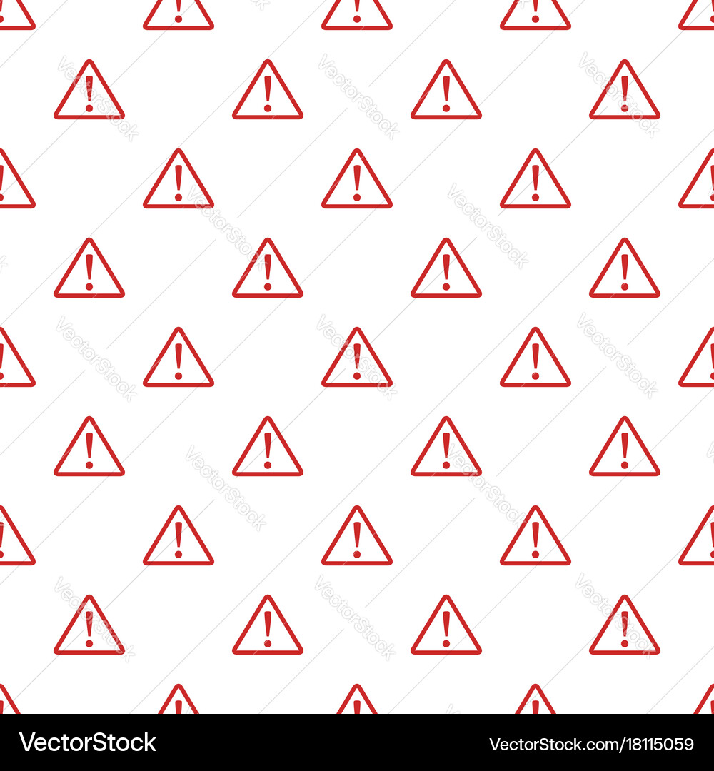 Warning sign pattern seamless Royalty Free Vector Image